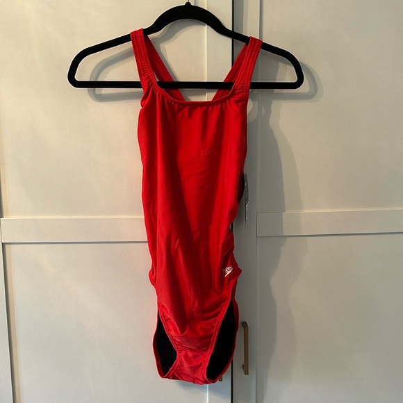 Speedo | Swim | Nwt Womens Speedo Competitive Swimsuit Red | Poshmark